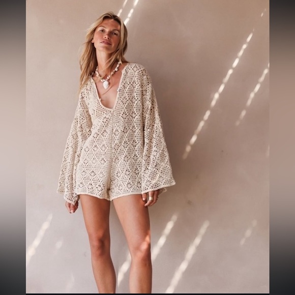 Maurie + Eve | Swim | Maurie And Eve Island Rain Crotchet Romper | Poshmark